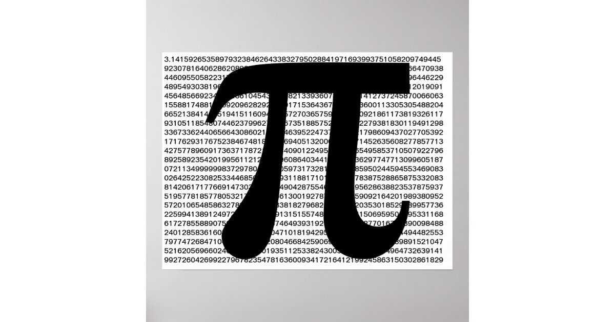 Digits of Pi poster | Zazzle