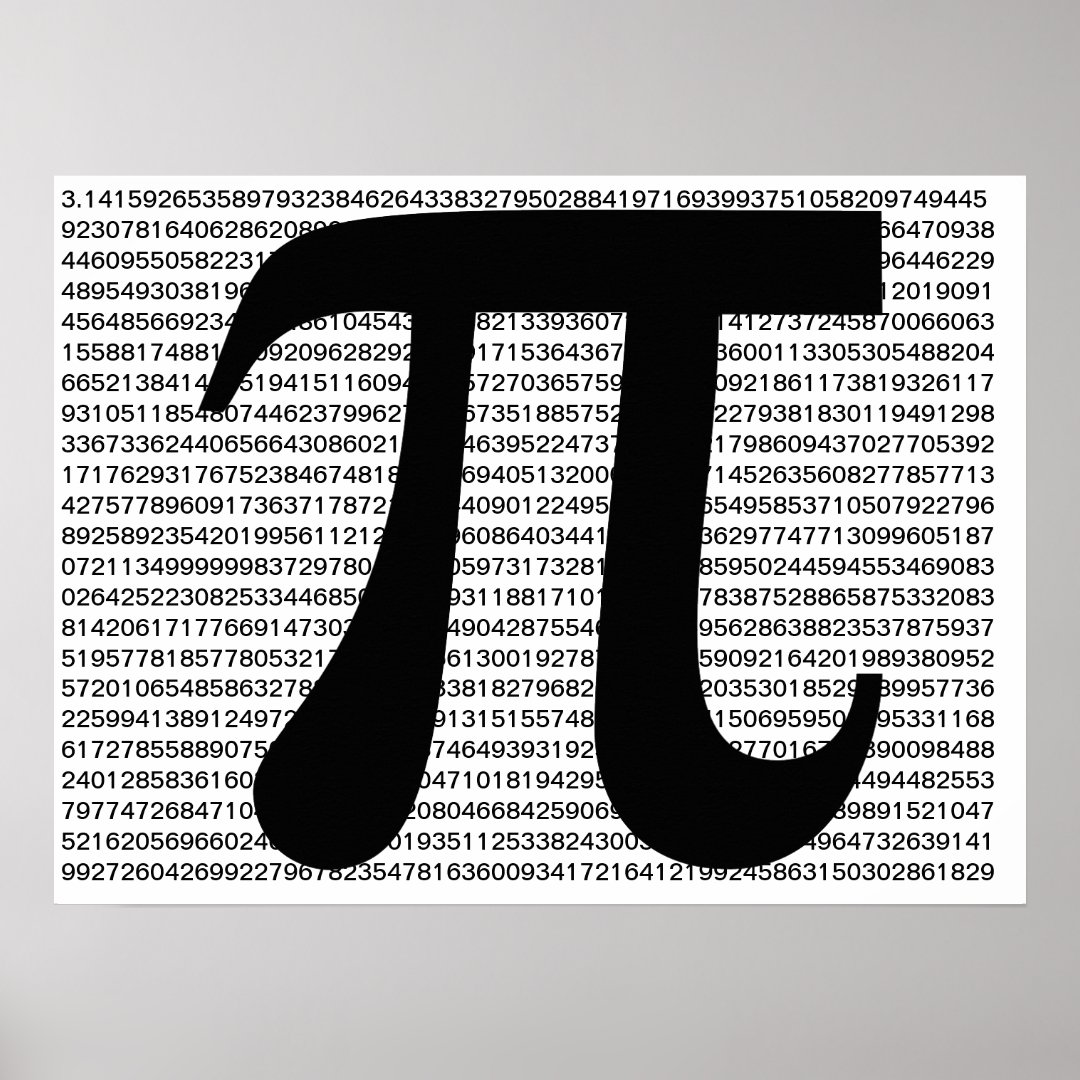 Digits of Pi poster | Zazzle
