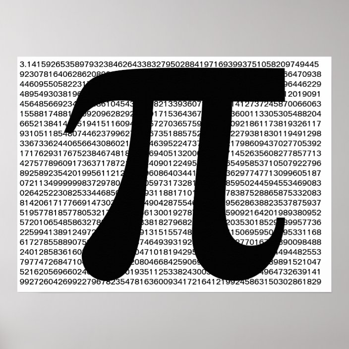 Digits of Pi poster | Zazzle.com