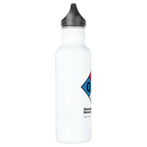 Dihydrogen Monoxide NFPA Safety Label Water Bottle | Zazzle