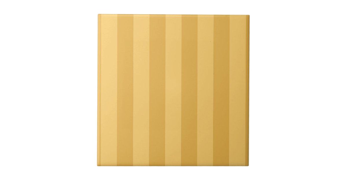 Dijon Canary Yellow Stripe Ceramic Tile | Zazzle