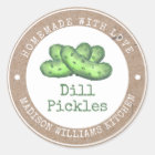 Dill Pickle Canning Label | Homemade with Love | Zazzle