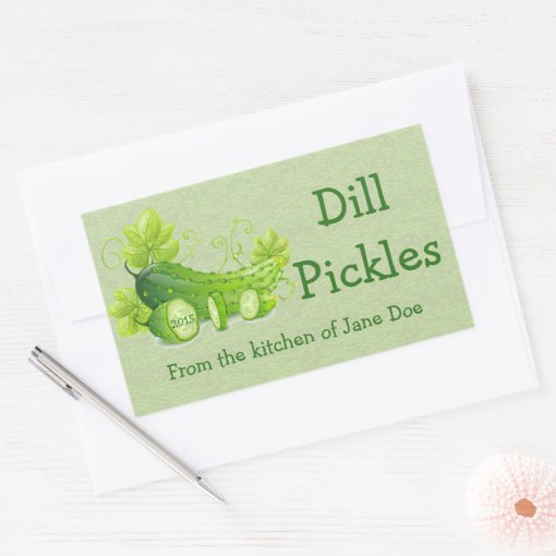 Dill Pickles Design Canning Label | Zazzle