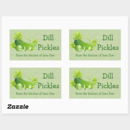 Dill Pickles Design Canning Label | Zazzle