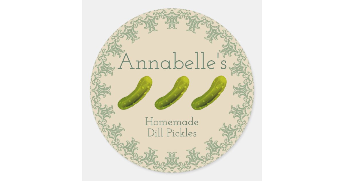 Dill Pickles Label | Zazzle