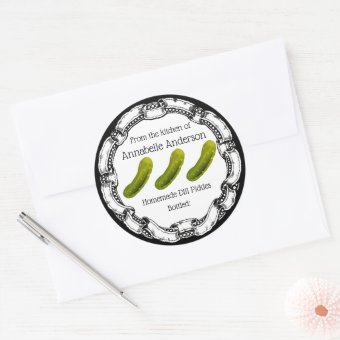 Dill Pickles Label Personalize | Zazzle