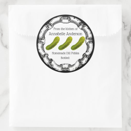 Dill Pickles Label Personalize | Zazzle