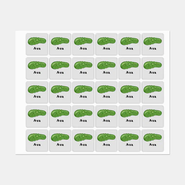 Dill With It Design - Small Square Clothing Label | Zazzle