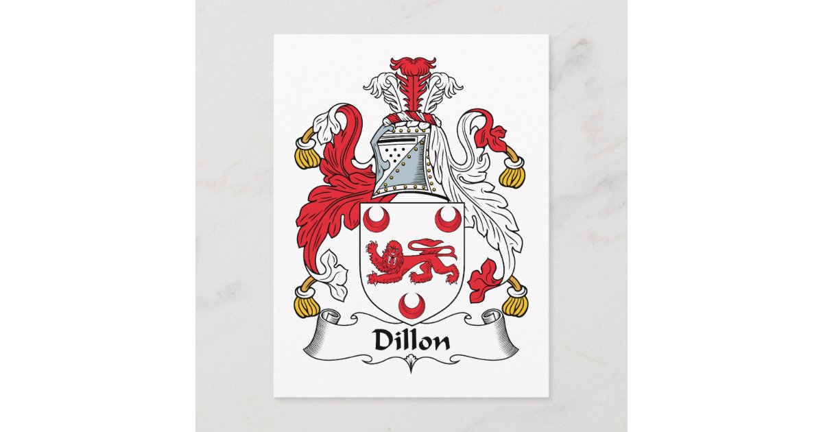 Dillon Family Crest Postcard | Zazzle