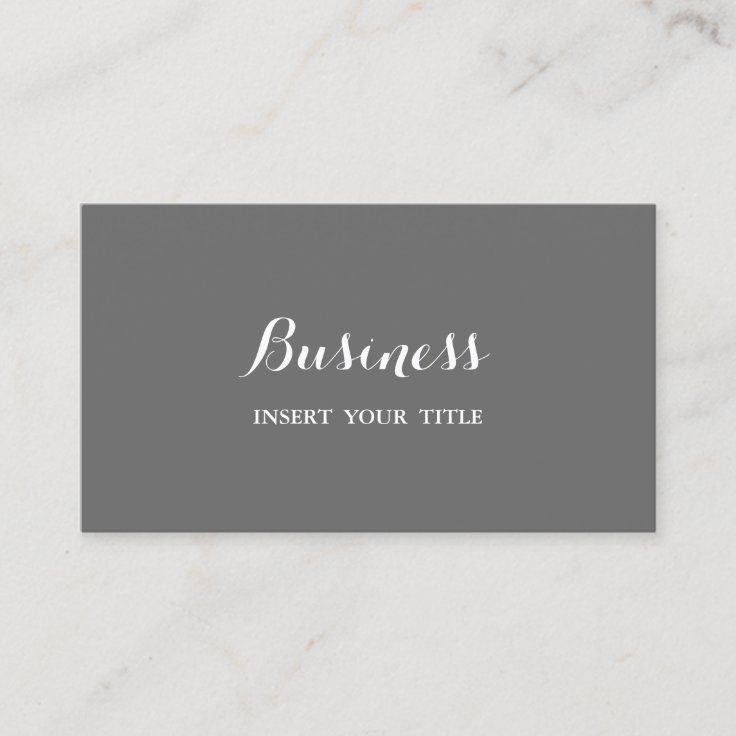 Dim Gray Minimalist Trendy Elegant Calligraphic Business Card | Zazzle