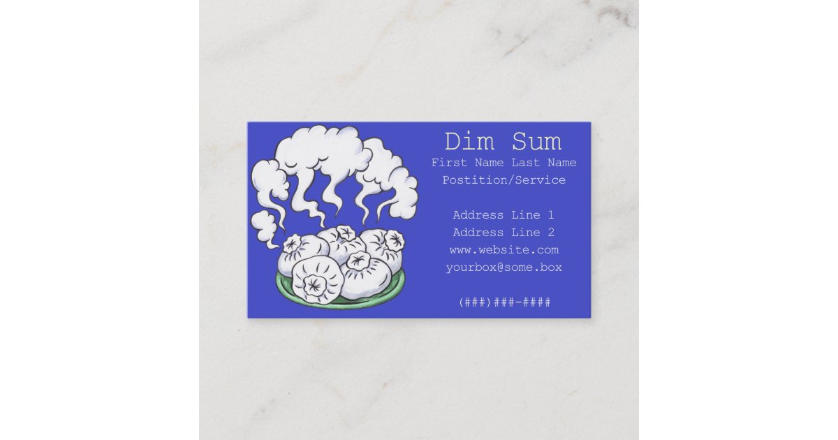 Dim Sum Business Card | Zazzle