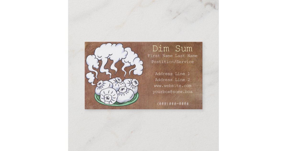 Dim Sum Business Card | Zazzle