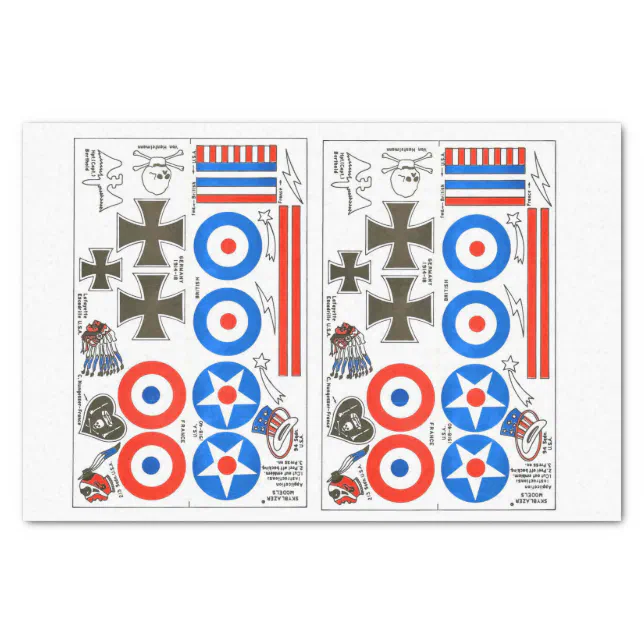 Dime-scale model airplane insignia sheet | Zazzle