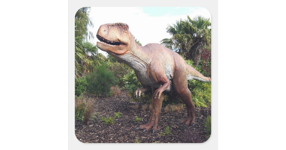 Dinasaur Square Sticker | Zazzle