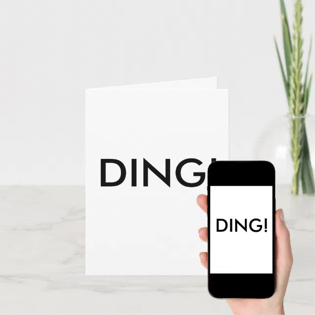 DING! CARD | Zazzle