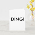 DING! CARD | Zazzle
