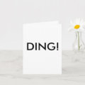 DING! CARD | Zazzle