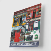 Dingle Pubs Collage, Irish Clock. Ireland Square Wall Clock | Zazzle