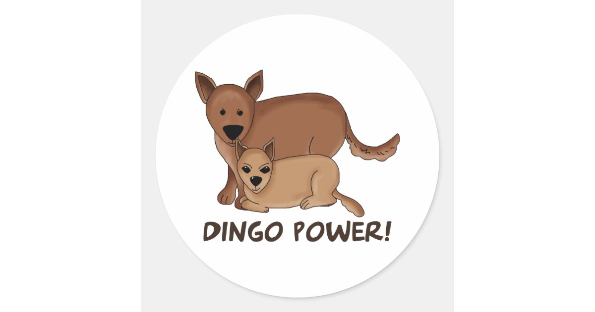 Dingo Power Classic Round Sticker | Zazzle