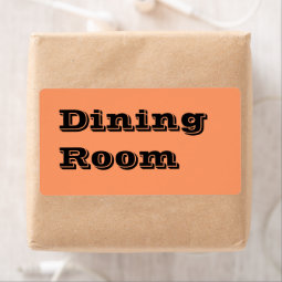 Dining Room Moving Labels in Orange | Zazzle