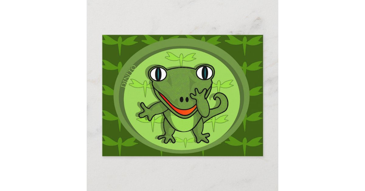 Dinito, the super deformed dinosaur! Postcard | Zazzle
