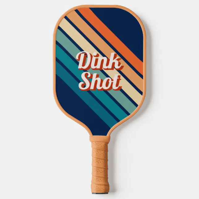 Dink Shot Retro Custom Pickleball Paddle | Zazzle