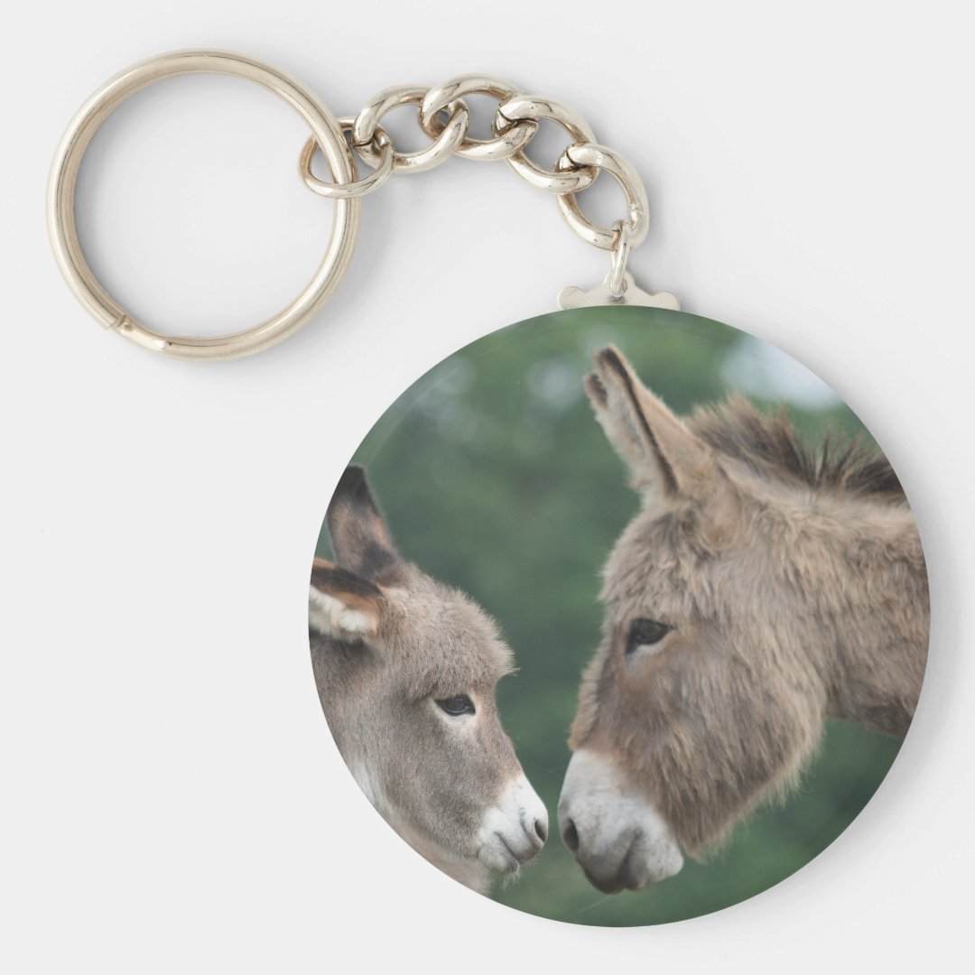 Dinky donkey keychain | Zazzle