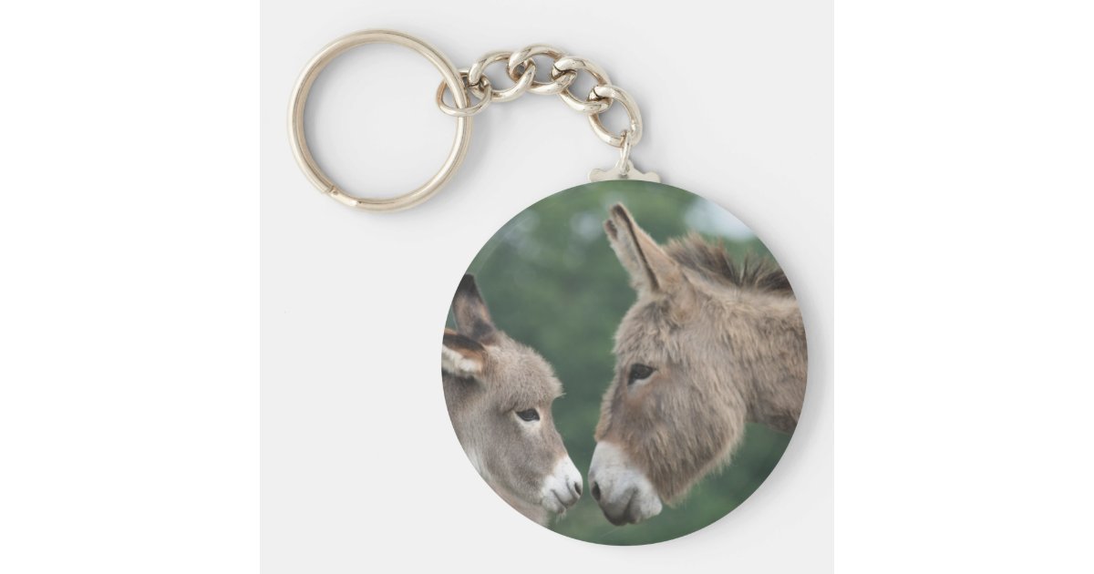 Dinky donkey keychain | Zazzle