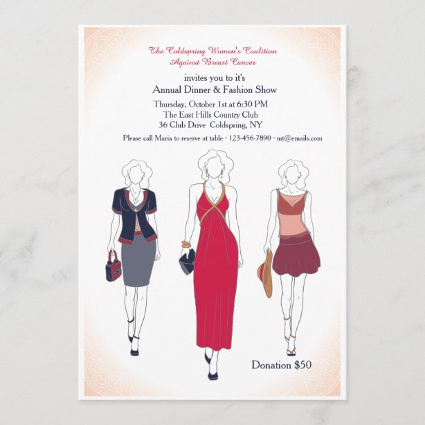 Fashion Model Invitations | Zazzle