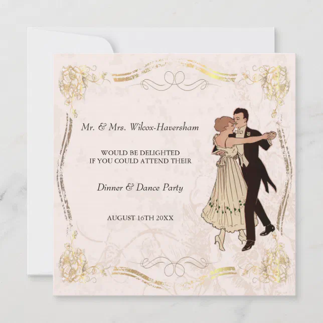 Dinner & Dance Party Invitation | Zazzle