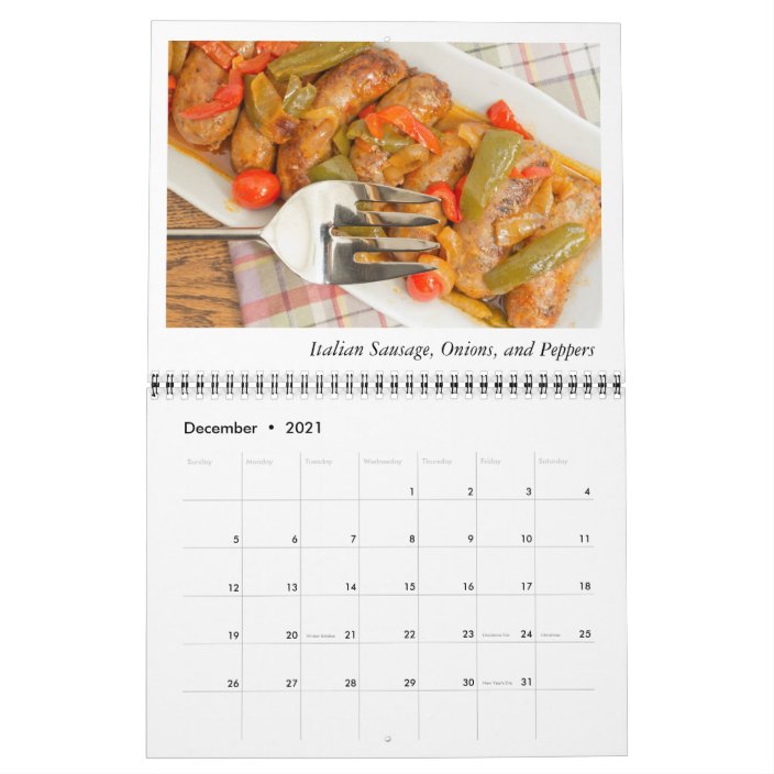 Dinner Foods Calendar | Zazzle.com