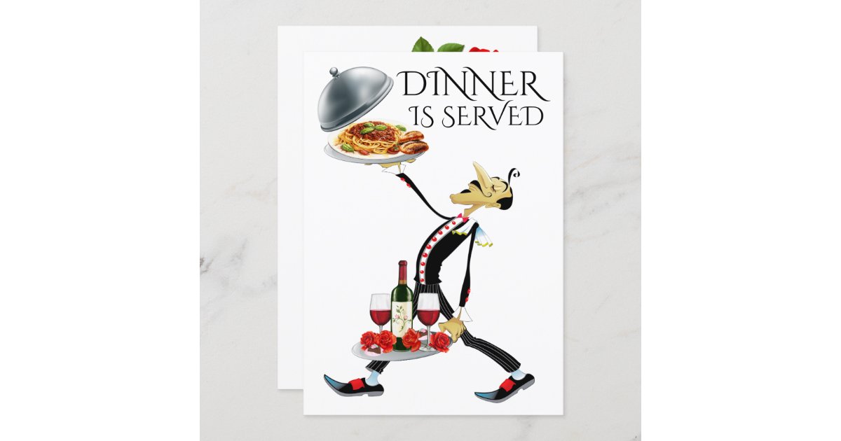 DINNER is SERVED Invitation | Zazzle