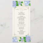 Elegant Blue Hydrangea Floral Wedding Menus | Zazzle.com