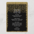 Dinner Menu | Modern Gold Black | Zazzle