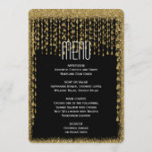 Dinner Menu | Modern Gold Black | Zazzle