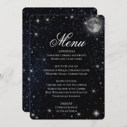Dinner Menu | Starry Night | Zazzle