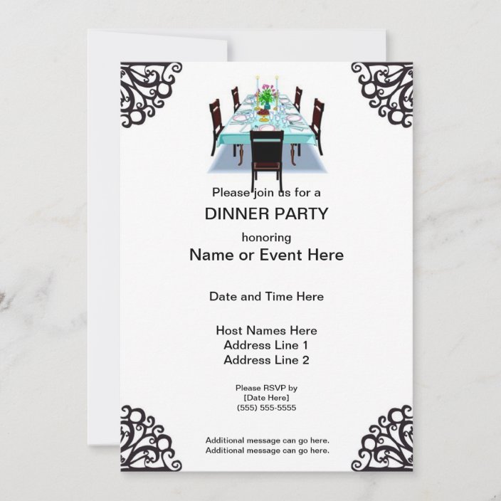 Dinner Party Custom Invitations | Zazzle.com