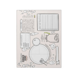 Dinner Place-mat Activity Pages Notepad | Zazzle