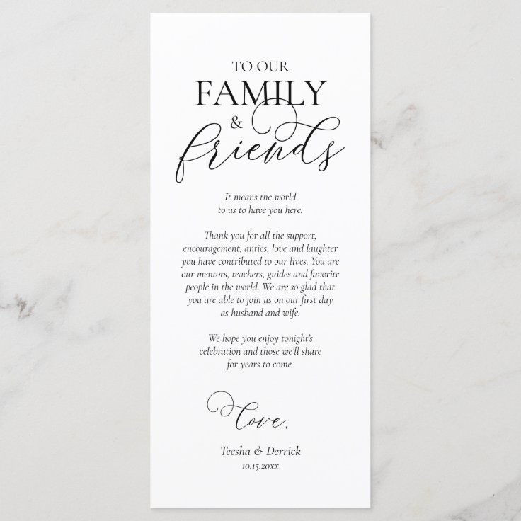 Dinner Place Setting Thank You Calligraphy Card | Zazzle