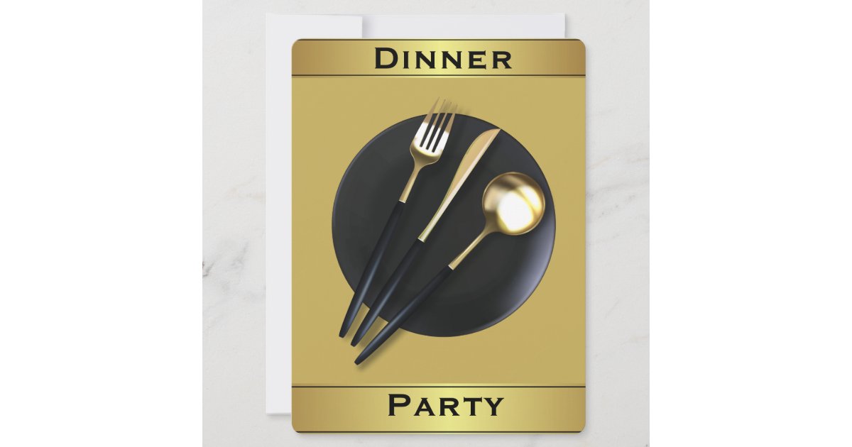 Dinner Plate. Formal Dinner Party Invitation | Zazzle