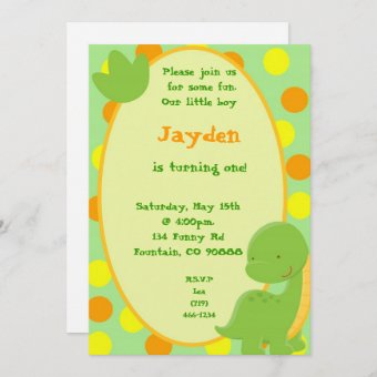 dino2, Please join us for some fun.Our little b... Invitation | Zazzle