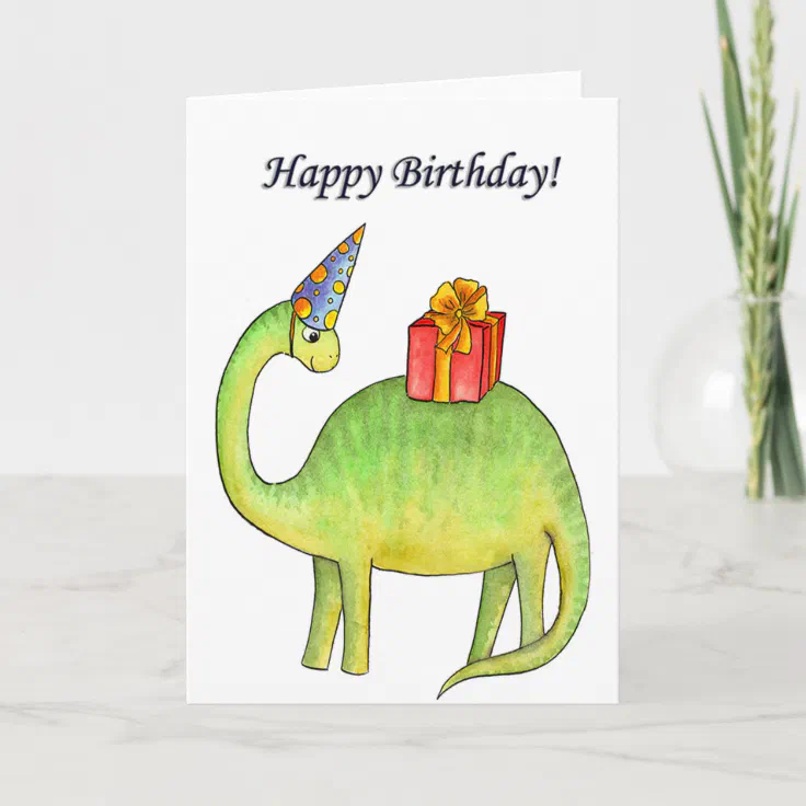 Dino Birthday card | Zazzle