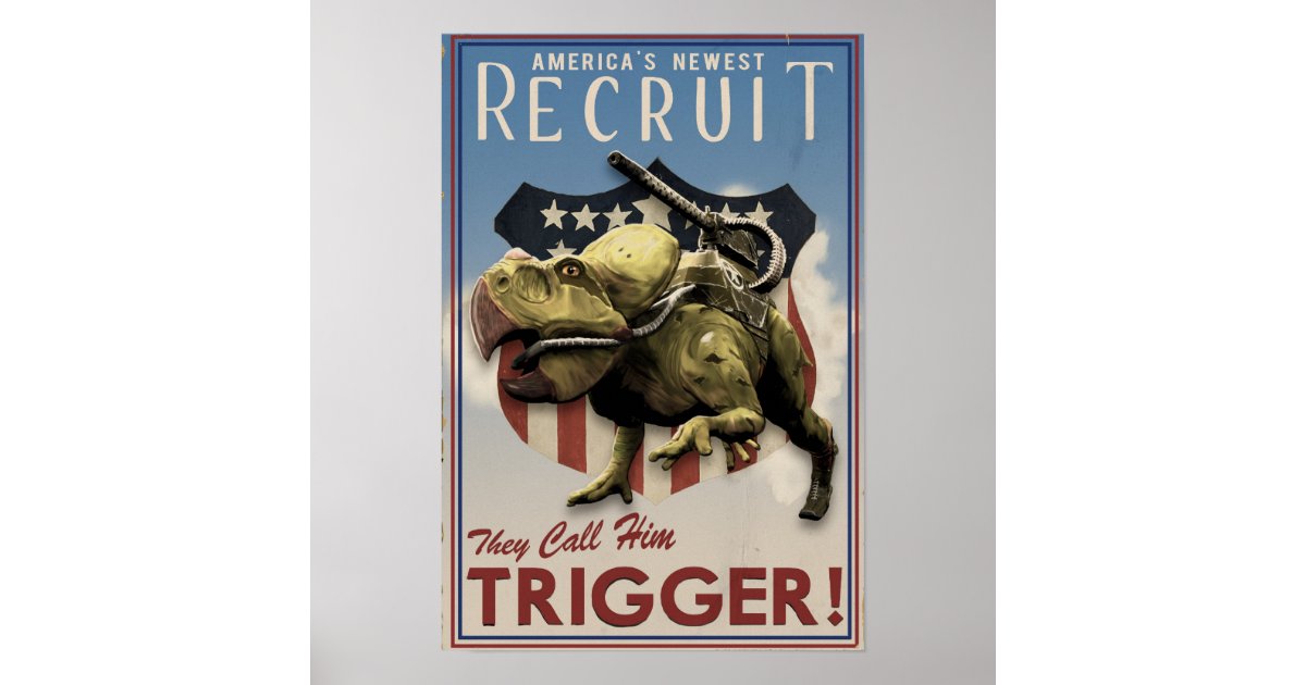 Dino D-Day: Trigger Poster | Zazzle