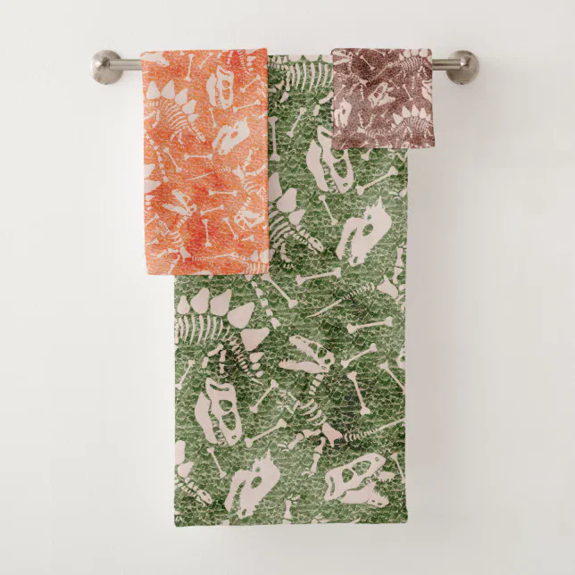 Dino Dig Bath Towel Set | Zazzle
