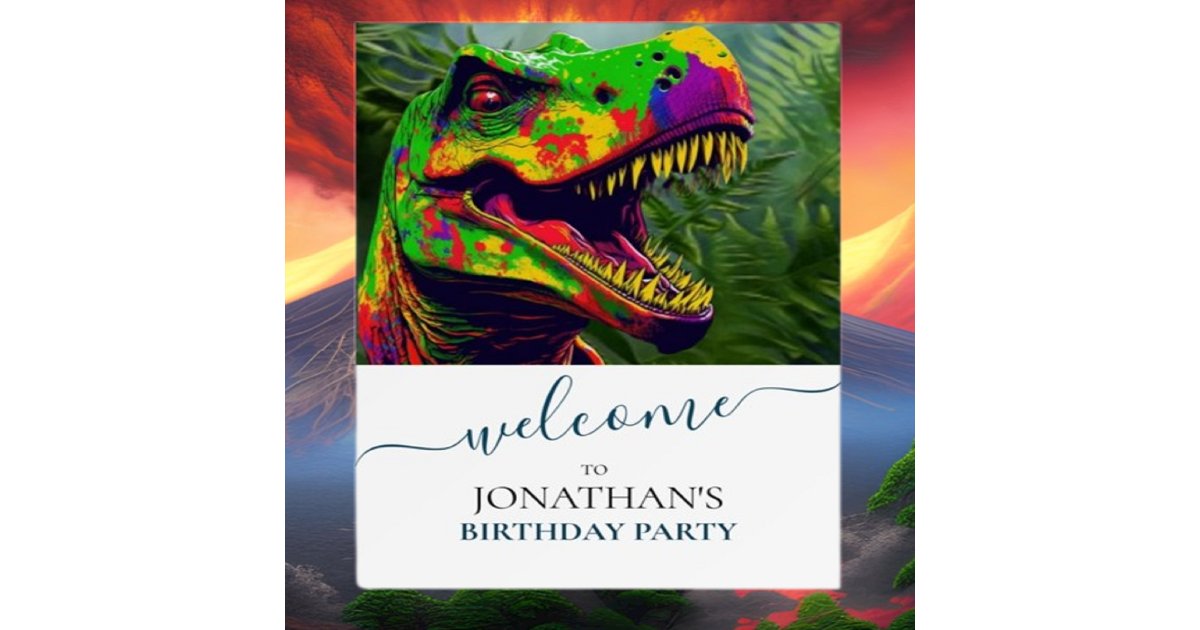 Dino Happy T Rex Foam Board | Zazzle