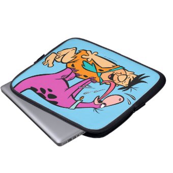Dino Licking Fred Flintstone Laptop Sleeve | Zazzle