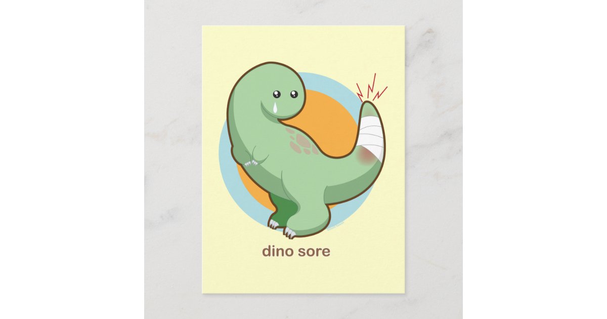 Dino Sore Postcard | Zazzle