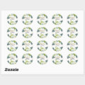 Dino Thank you Stickers. Classic Round Sticker | Zazzle