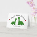 Dinosaur 5th wedding anniversary husband & wife card | Zazzle