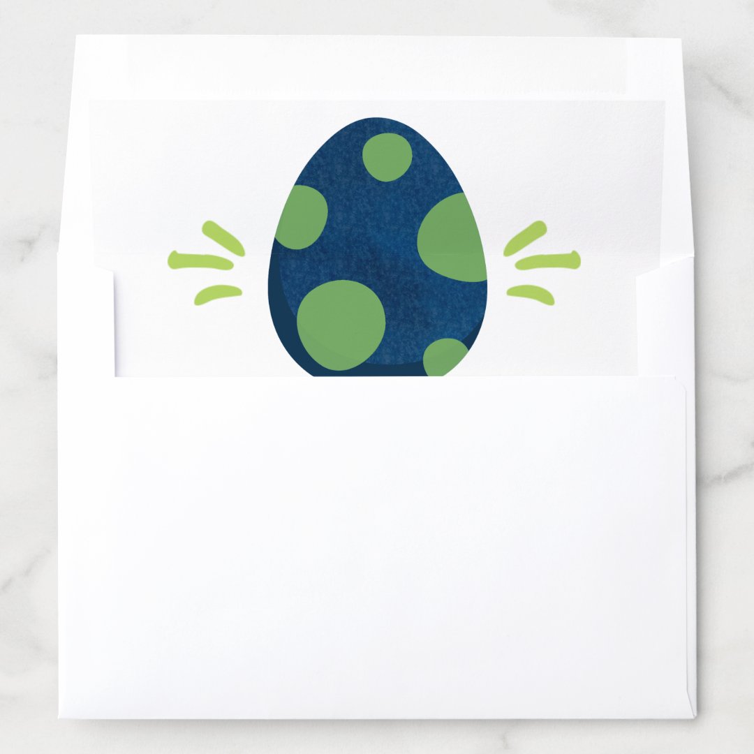 Dinosaur Baby Shower Invitation Envelope Liner | Zazzle